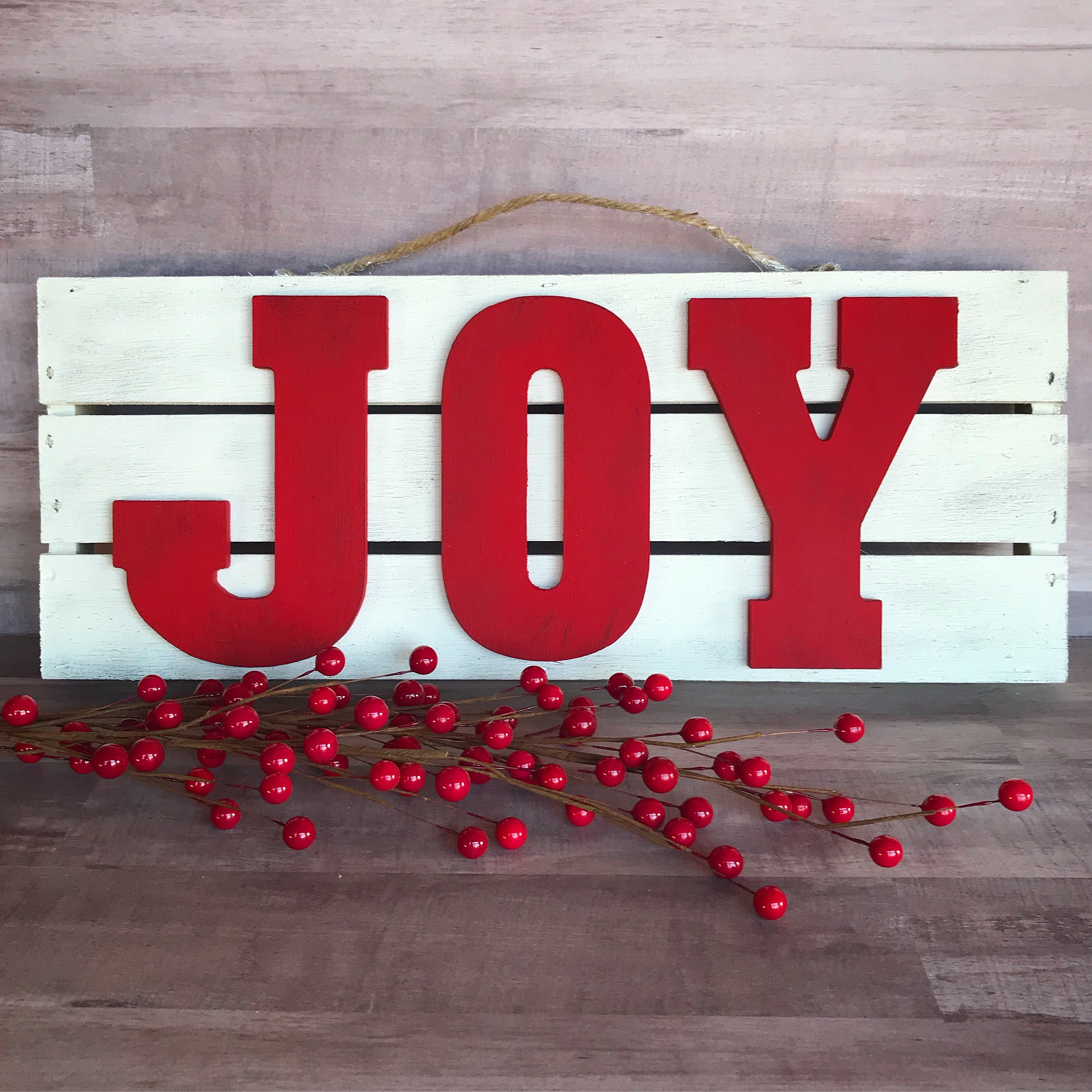 Joy Farmhouse Wood Sign | Creating Me