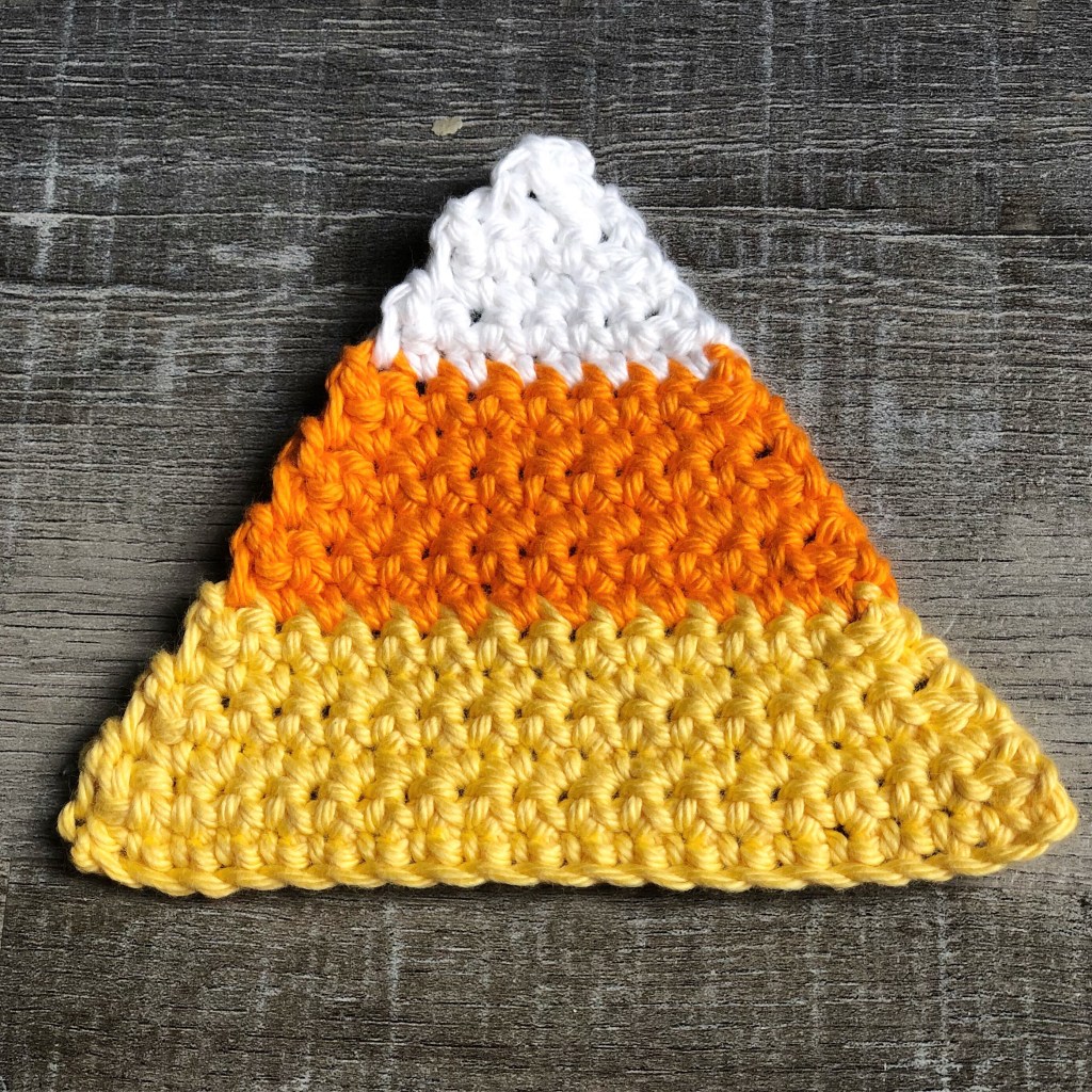 Crochet Candy Corn Coasters | Creating Me