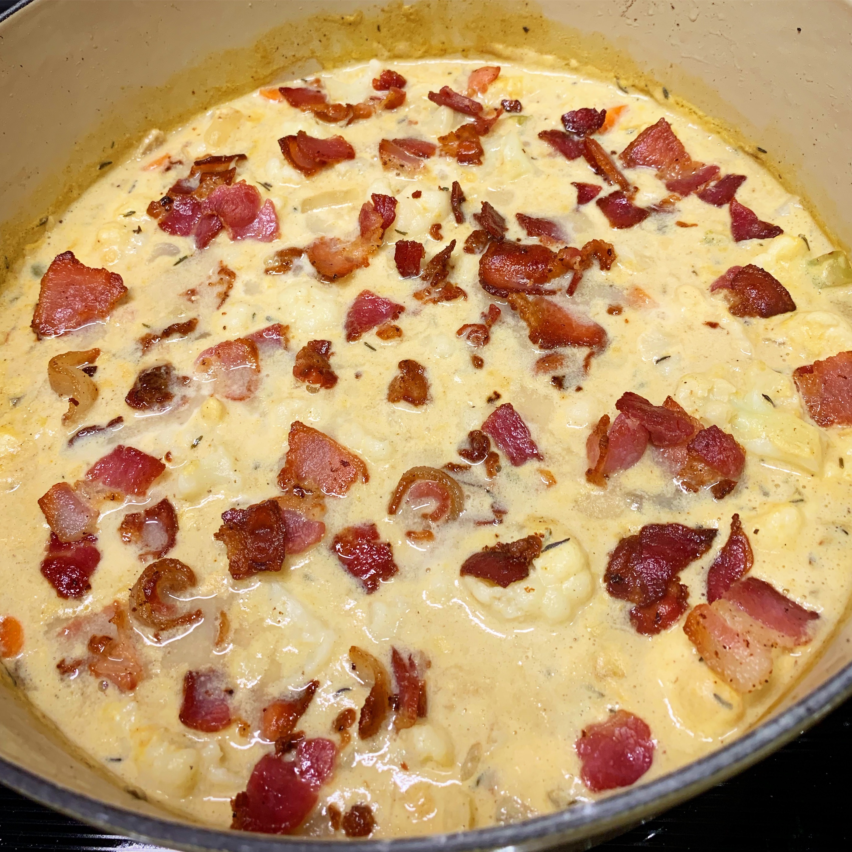Bacon Cauliflower Chowder | Creating Me
