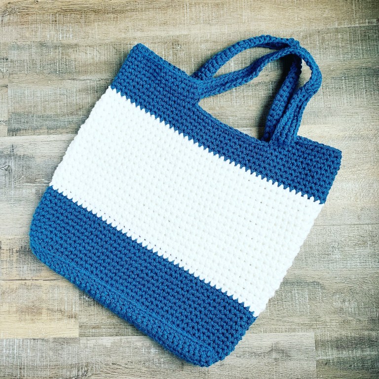 Crochet Color Block Tote Bag | Creating Me