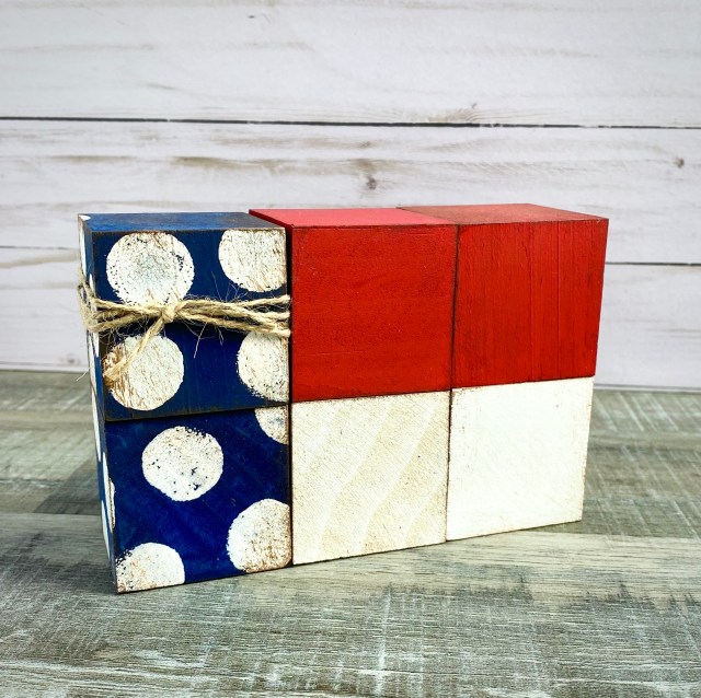 Cute Farmhouse Wood Block “Flag” | Creating Me