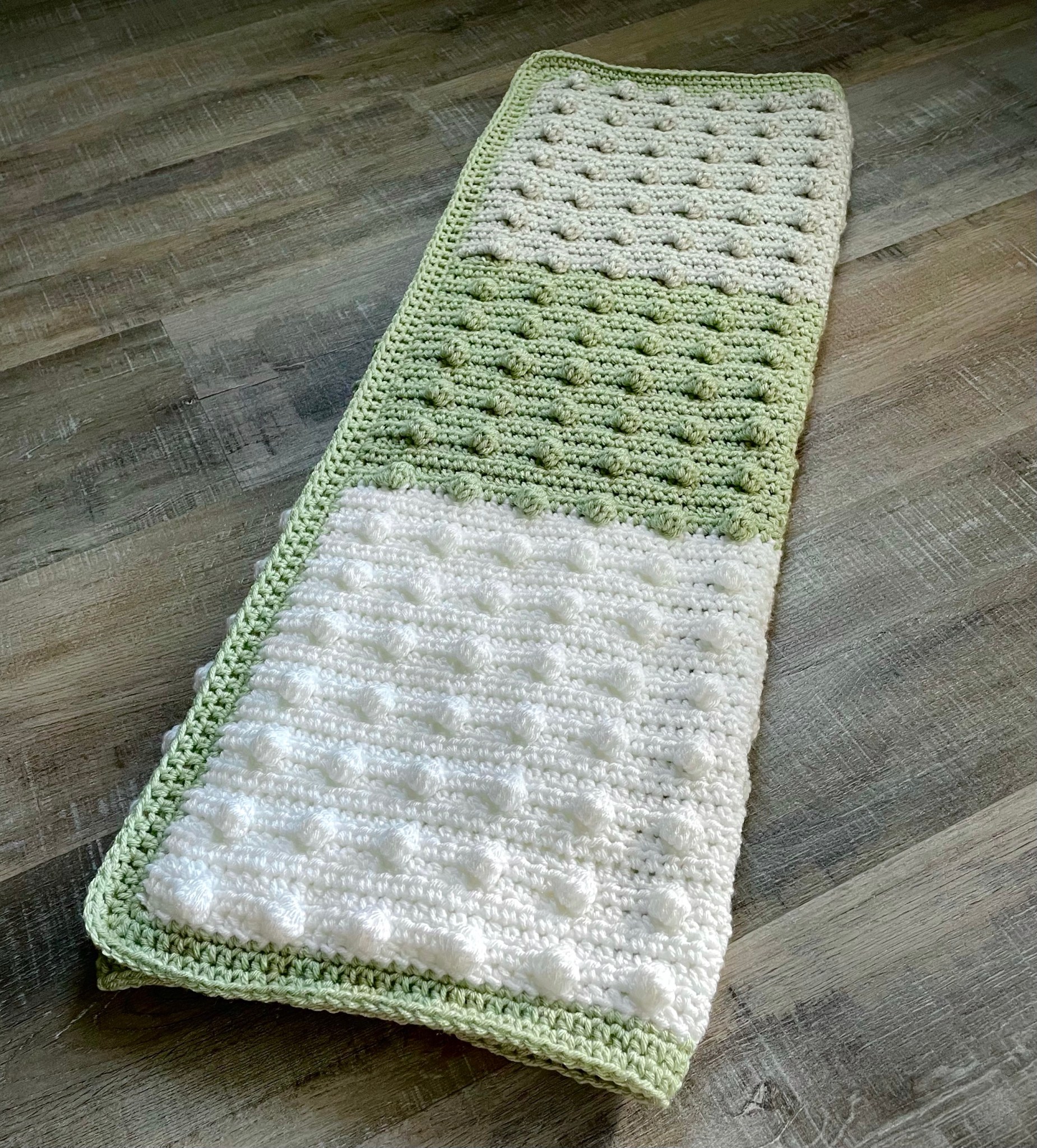 Crochet Bobble Color Block Baby Blanket | Creating Me