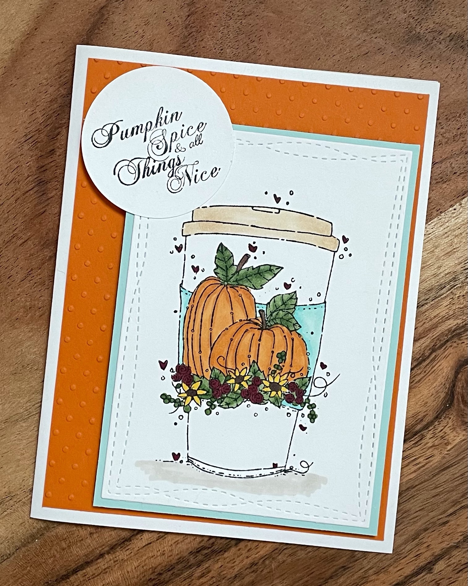 Pumpkin Spice To Go Card | Creating Me