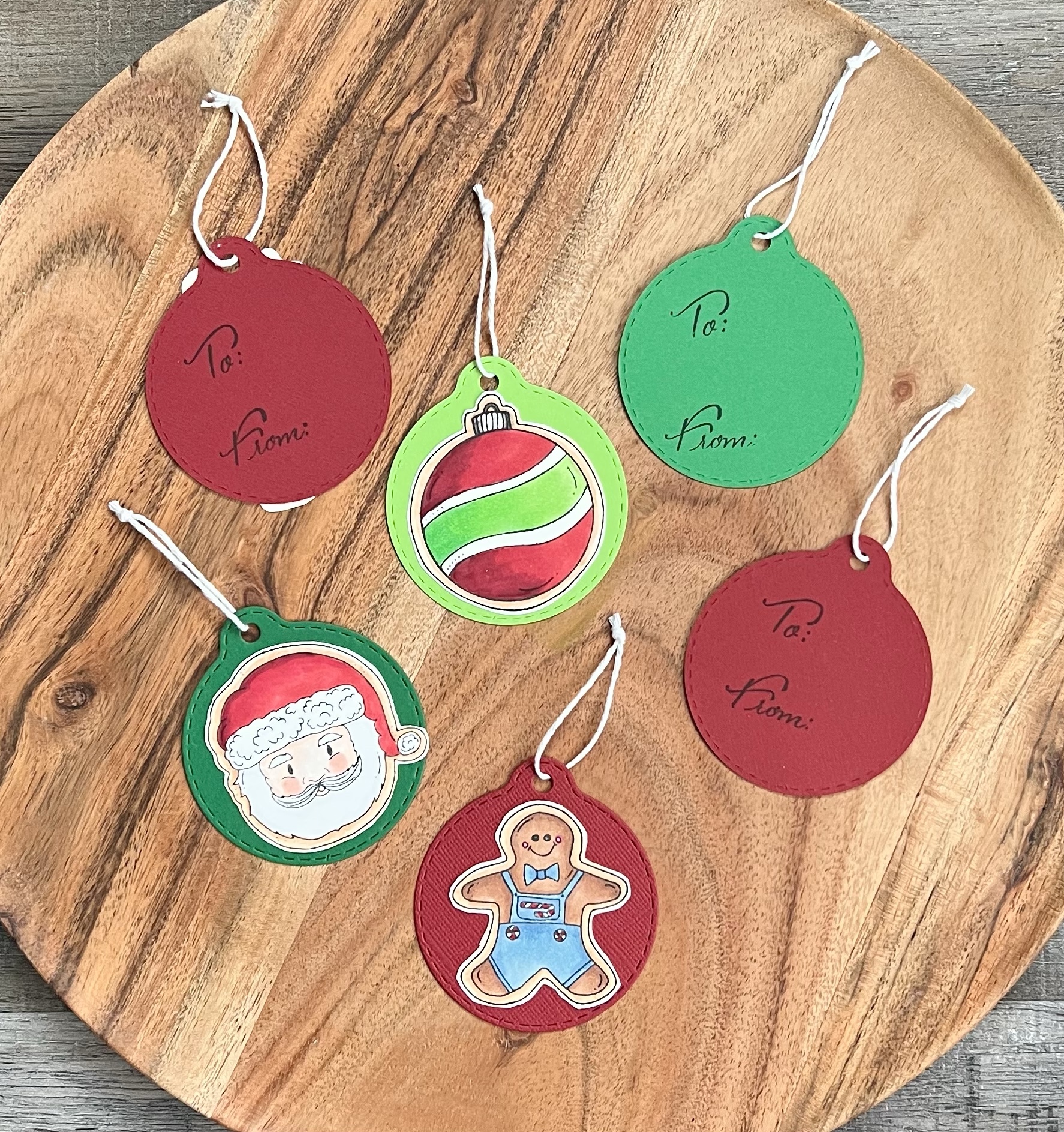 Hand Stamped Christmas Tags | Creating Me