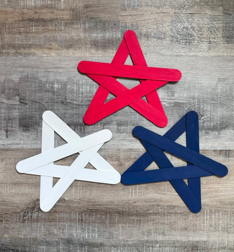 Patriotic Popsicle Stick Stars | Creating Me