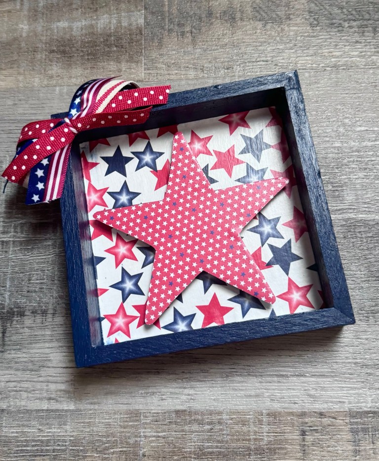Mini Patriotic Star Shadow Box | Creating Me