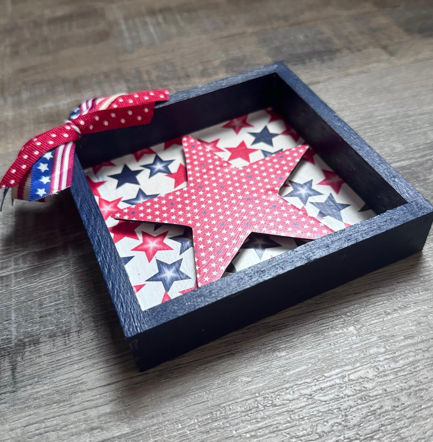 Mini Patriotic Star Shadow Box | Creating Me