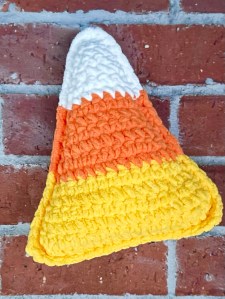 Crochet Candy Corn Plush Pillow | Creating Me