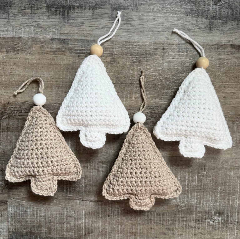 Easy Crochet Christmas Tree Ornaments | Creating Me