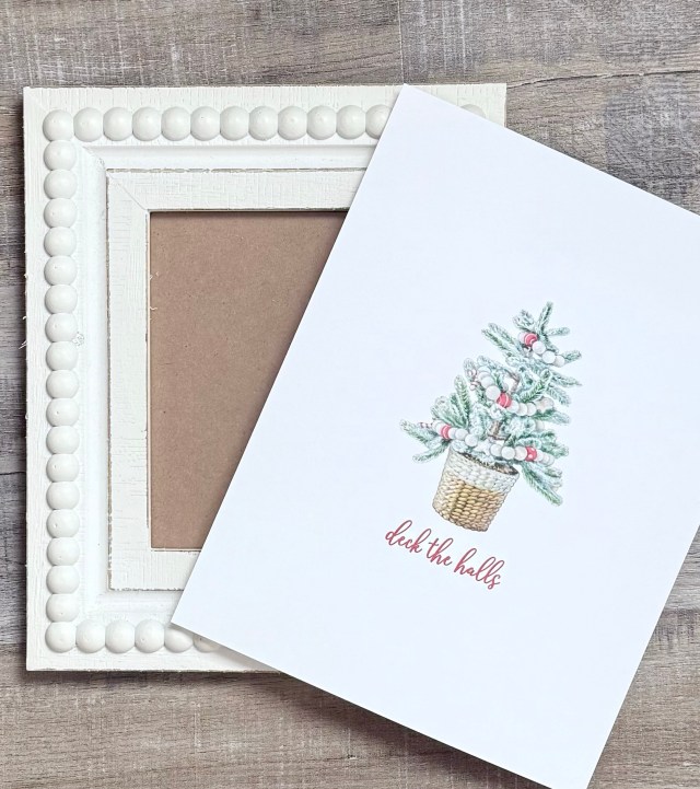 Super Quick and Easy Framed Christmas Decor | Creating Me
