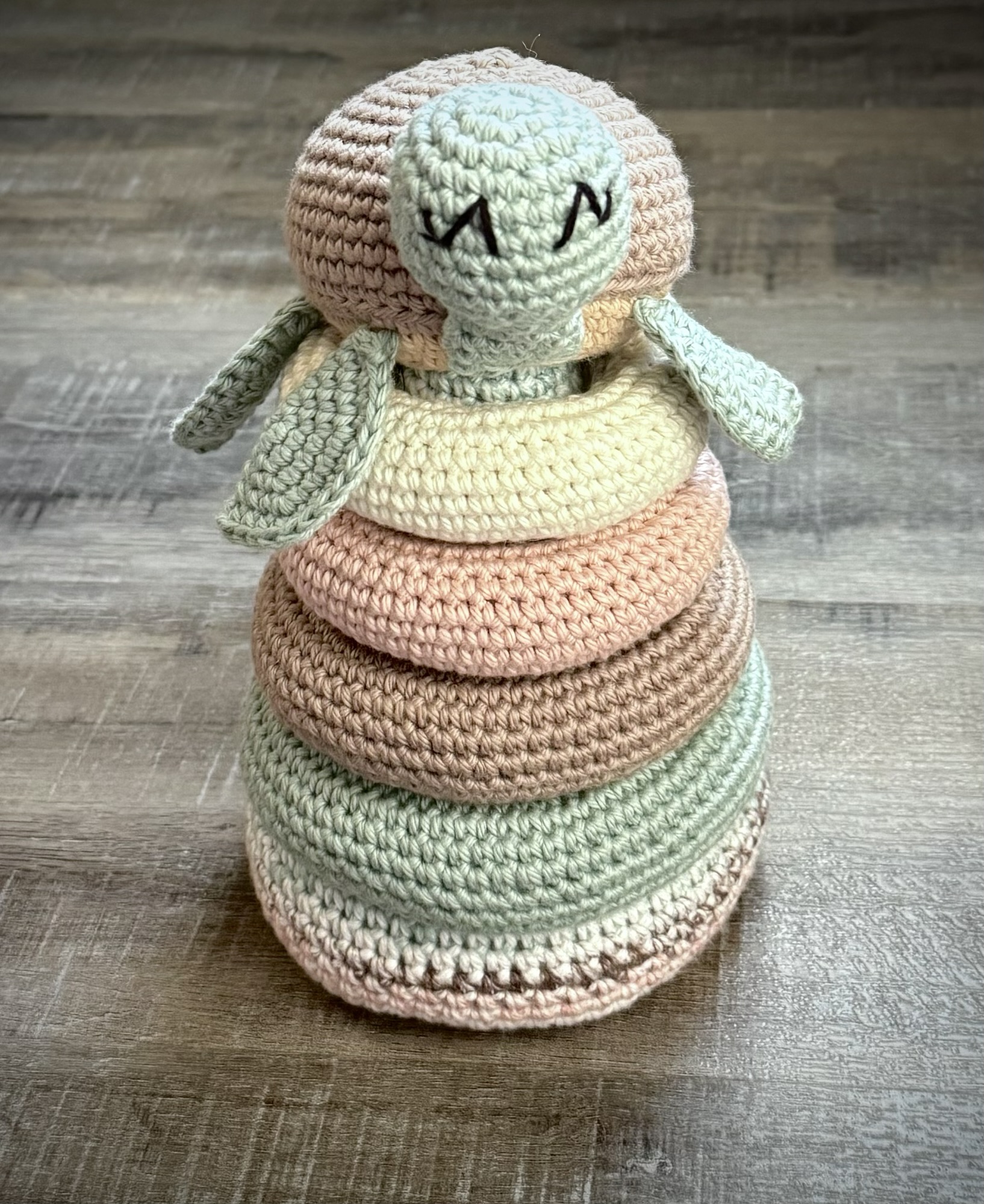 Crochet Turtle Stacking Ring Toy | Creating Me